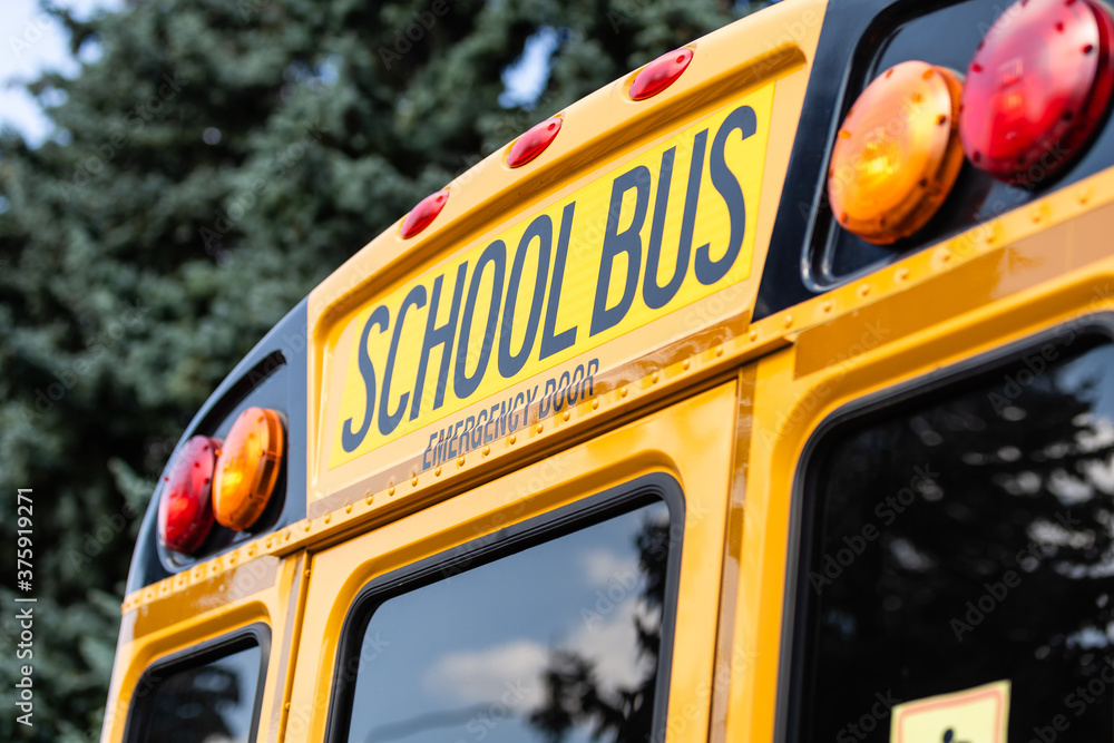 school bus lettering, school bus sign. Stock Photo | Adobe Stock