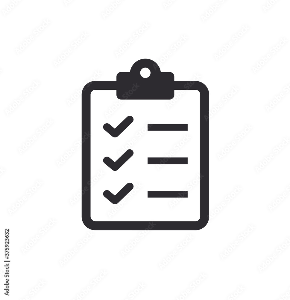 Tasks. Vector icon. Clipboard - vector icon. Clipboard icon. Task done ...
