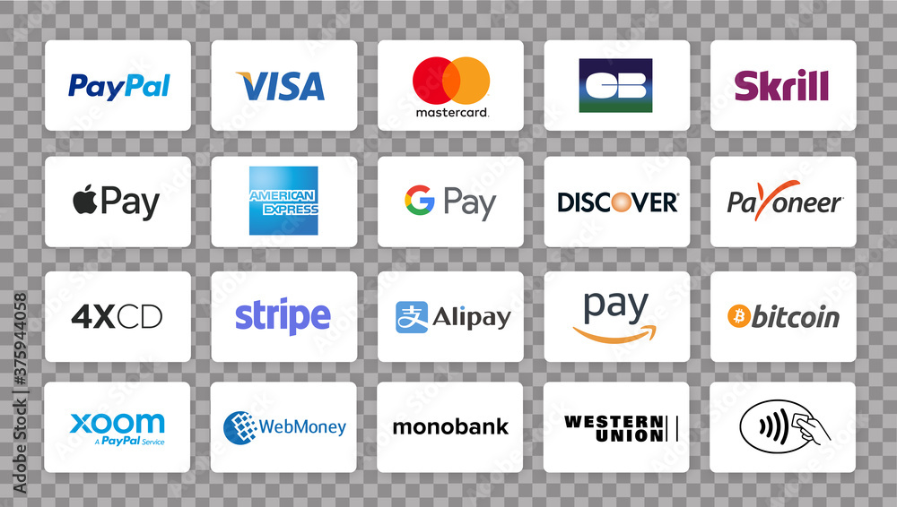 payments systems logo Stock Vector | Adobe Stock