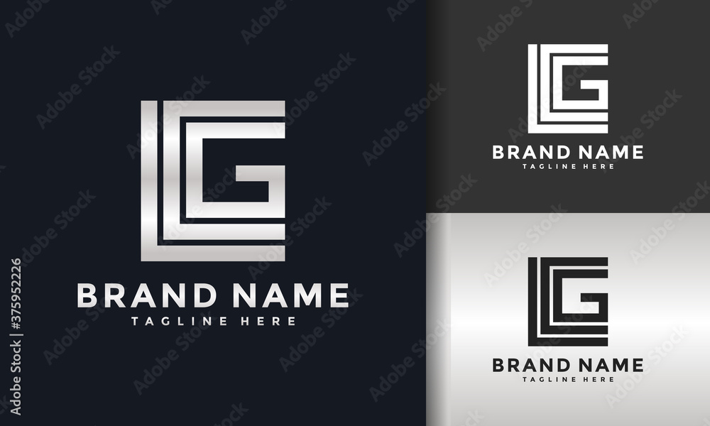 monogram letter LCG logo Stock Vector | Adobe Stock