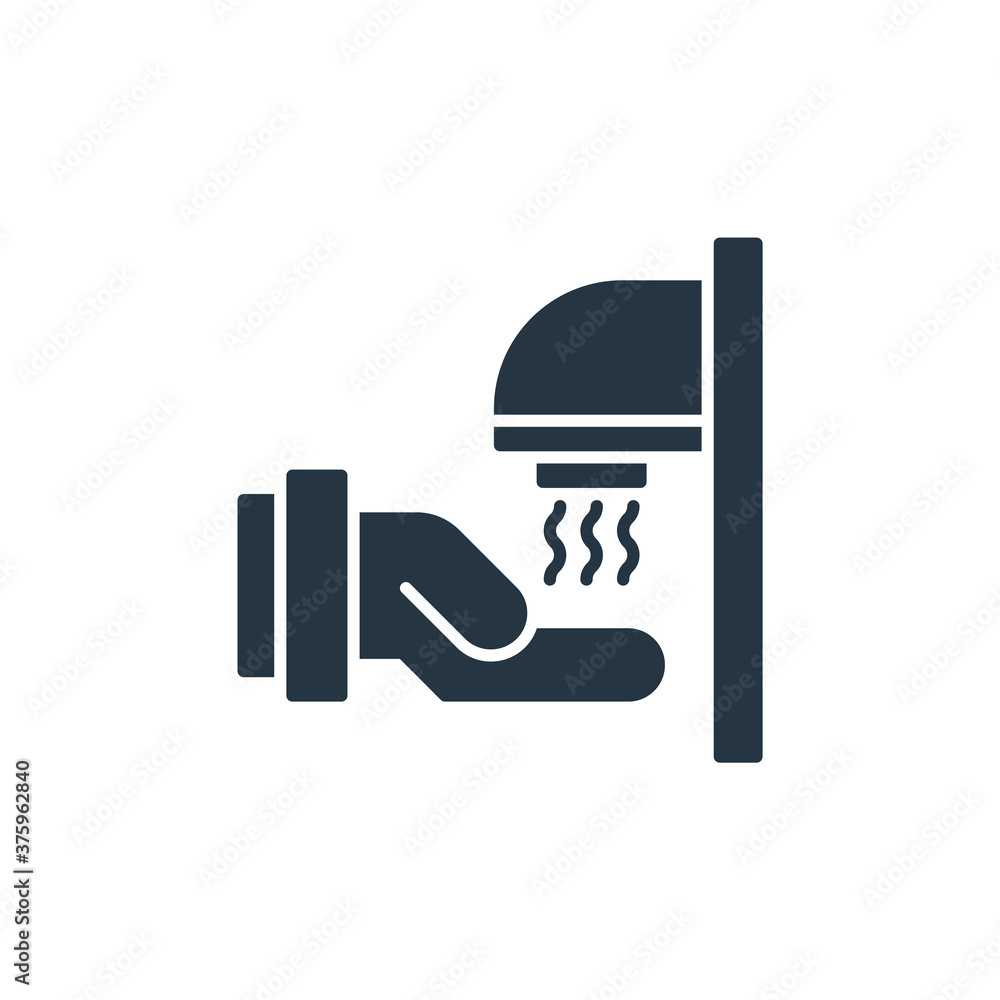 hand dryer icon. Glyph hand dryer icon for website design and mobile ...