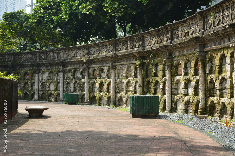 Paco park cemetery and niches wall in Manila, Philippines Stock Photo ...