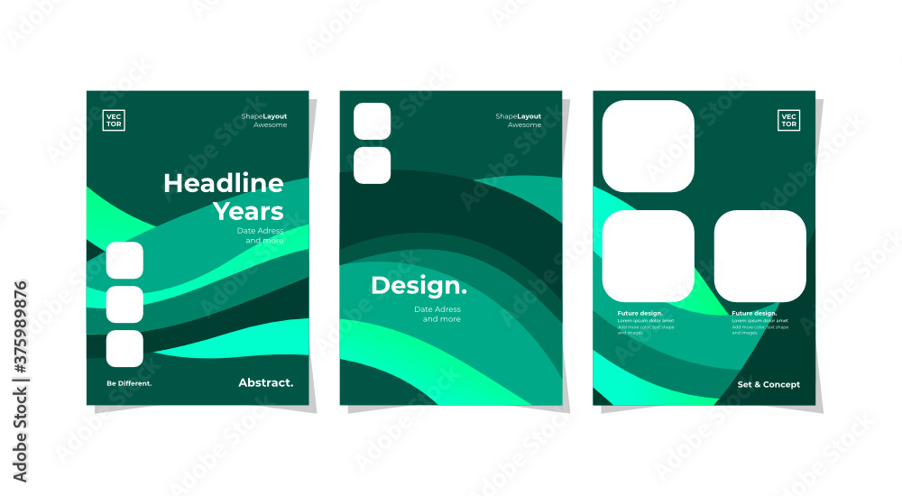 Collection modern layout template editable ready for bussines ads ...