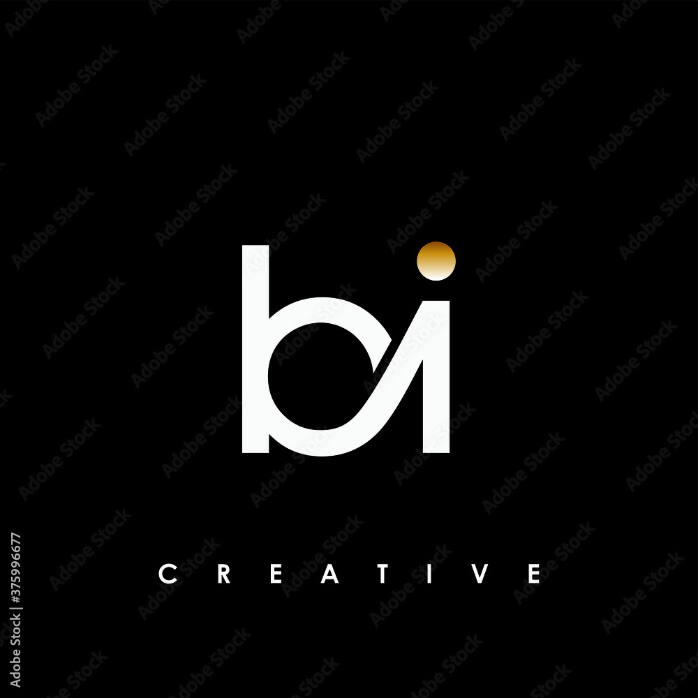 bi Letter Initial Logo Design Template Vector Illustration Stock Vector ...