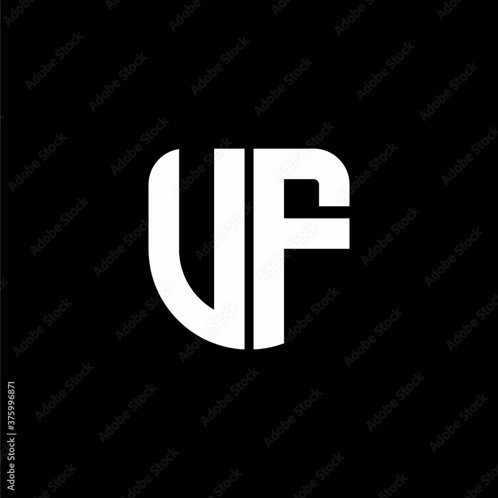 uf logo monogram with circular shape shield design template Stock ...