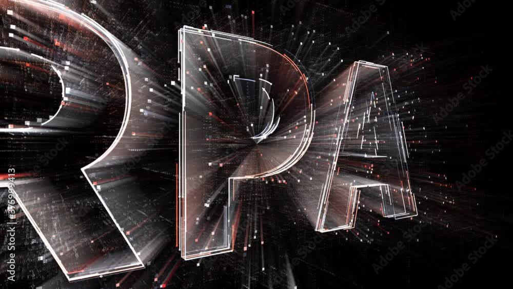 4k RPA word tag cloud;Robotic Process Automation computer code.The ...