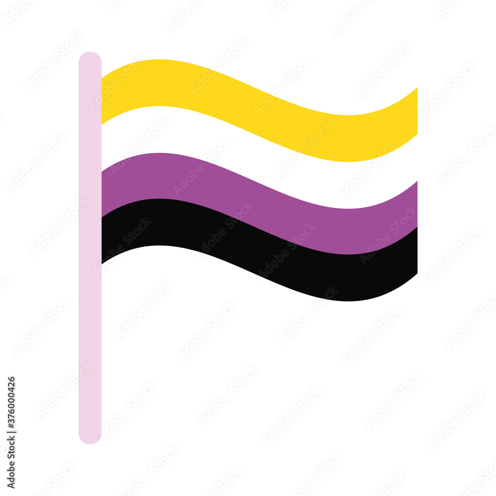 non binary pride flag of sexual orientation multy style icon Stock ...