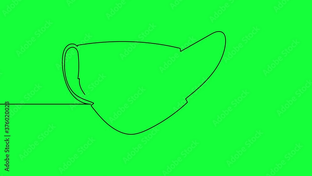 Self drawing animation one continuous line drawing of medical face mask ...