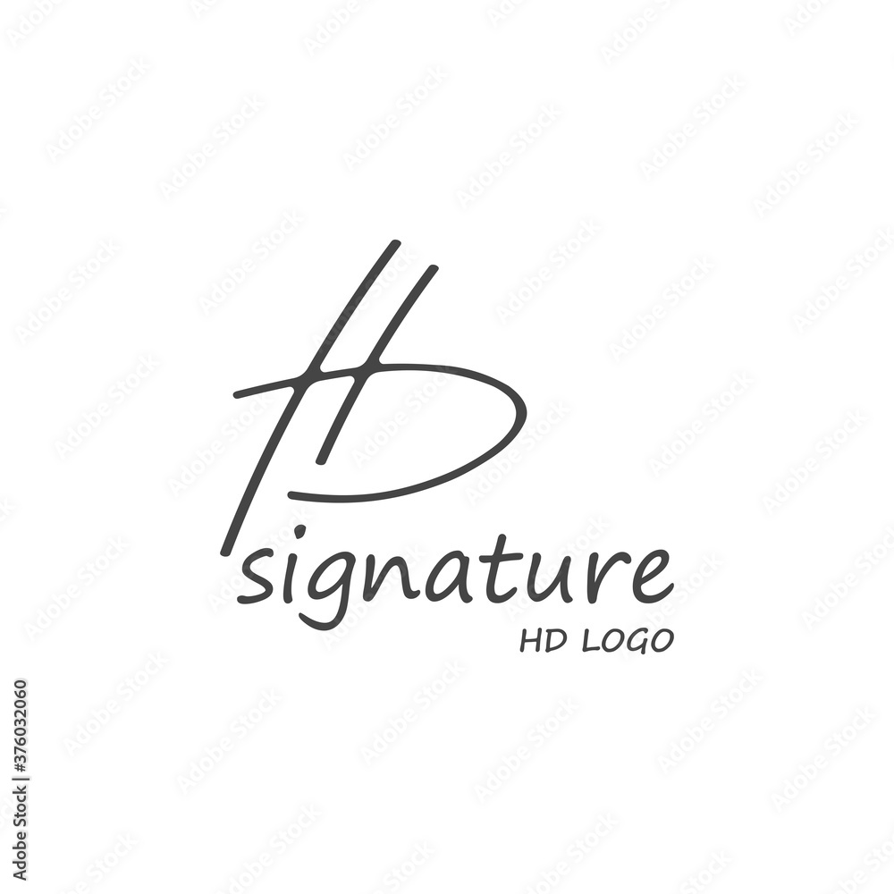 letters HD logo with modern simple signature concepts and background ...