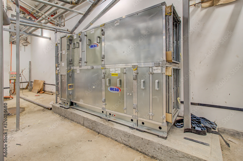 control cabinet in control room. Mechanic's maintenance room concept ...