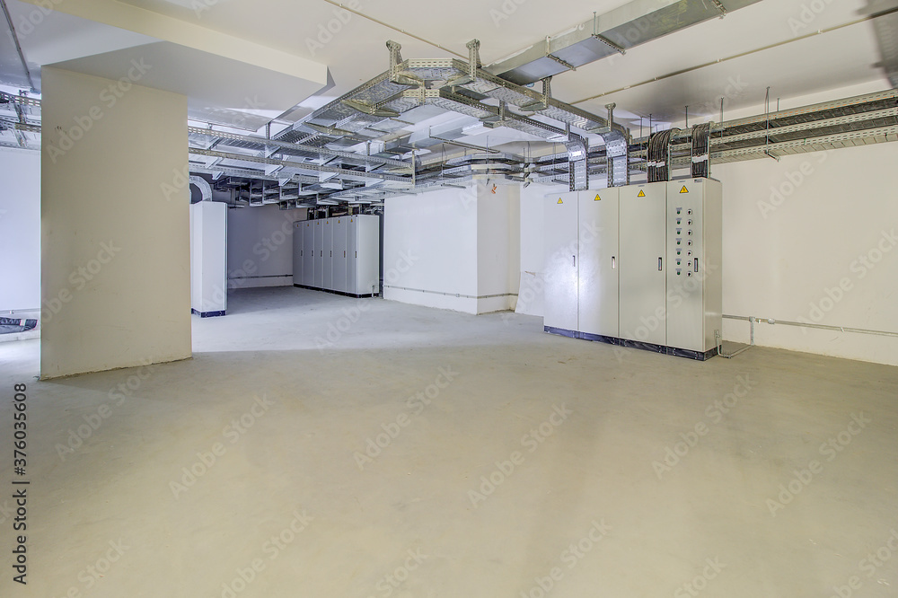 control cabinet in control room. Mechanic's maintenance room concept ...