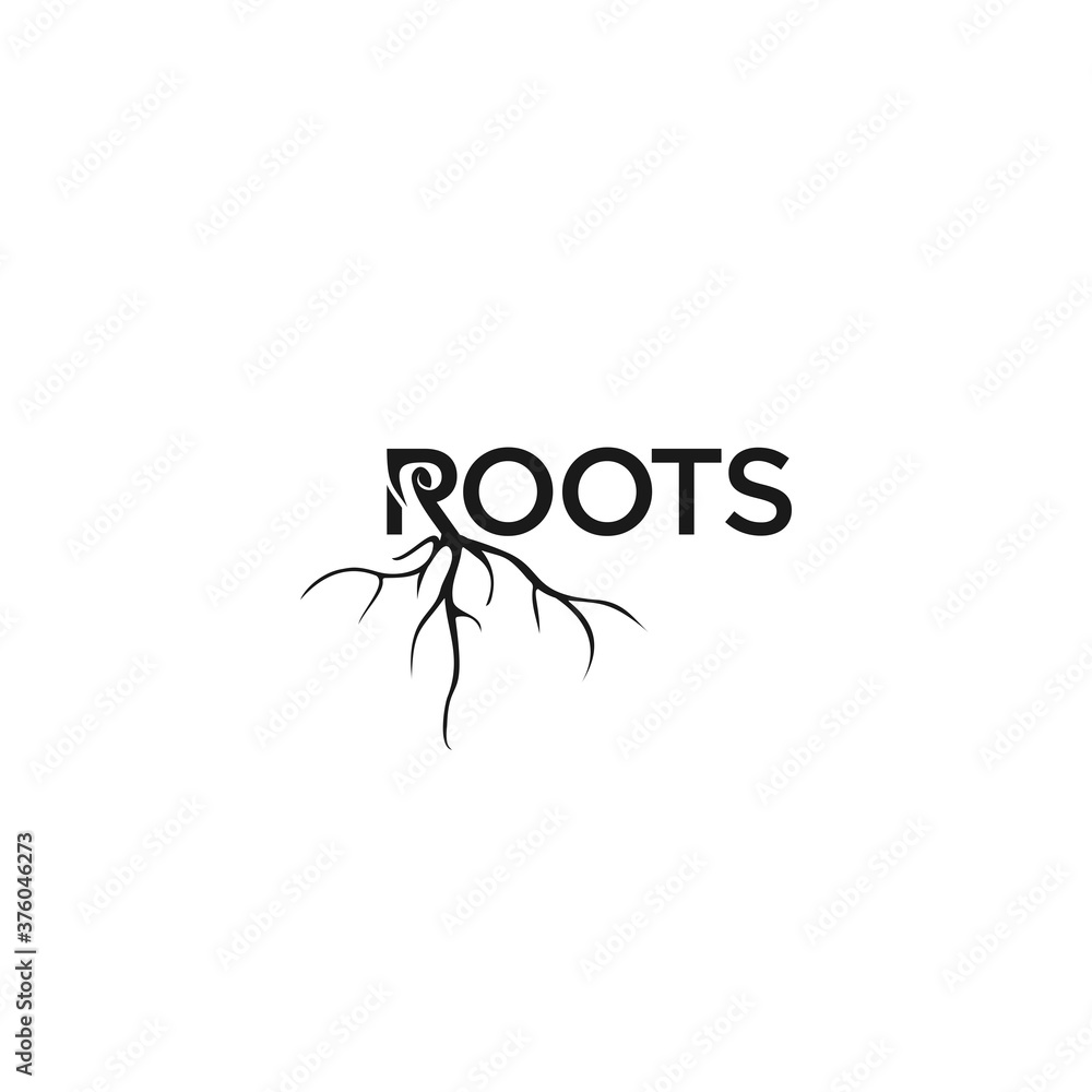 Root logo vector image, typography design logo Stock Vector | Adobe Stock