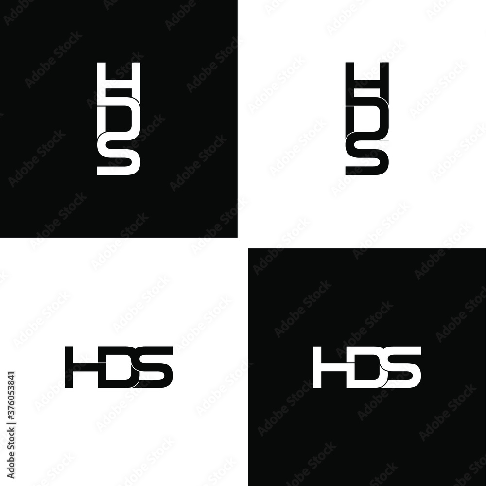 hds letter original monogram logo design set Stock Vector | Adobe Stock