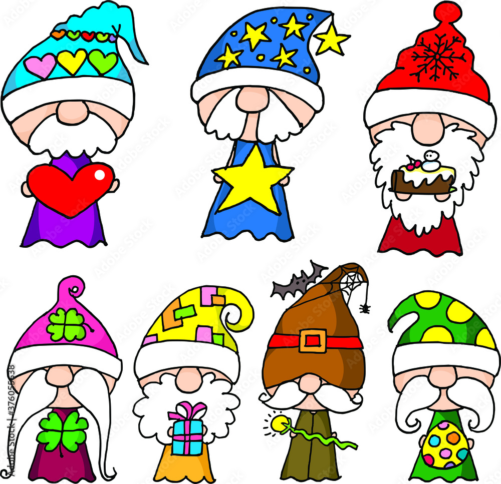 Poster vector cartoon seven dwarfs picture – Wall Art | UkPosters