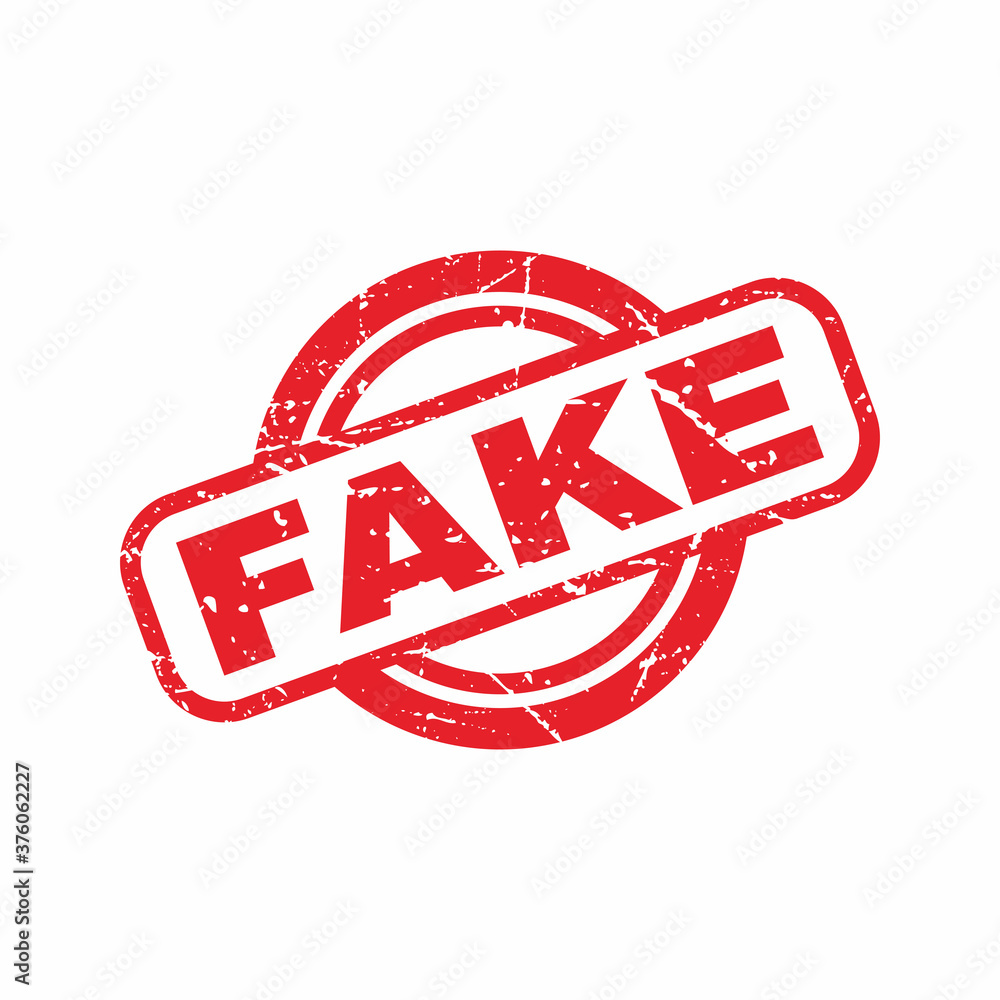 Abstract Red Grungy Fake Rubber Stamps Sign with Circle Shape ...