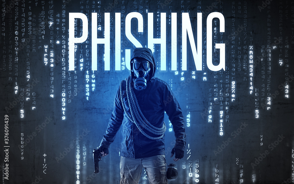 Faceless hacker with PHISHING inscription, hacking concept Stock Photo ...