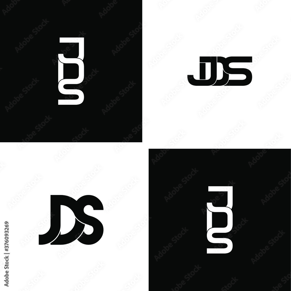 jds letter original monogram logo design set Stock Vector | Adobe Stock