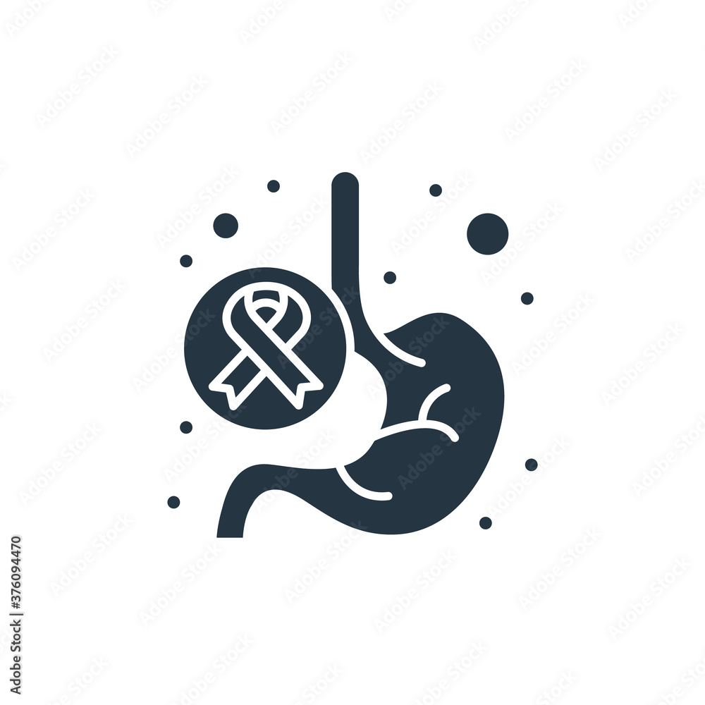 stomach cancer icon. Glyph stomach cancer icon for website design and ...