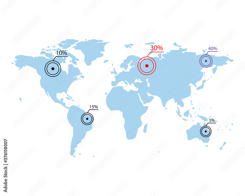 abstract world map infographic points. Vector illustration eps 10 Stock ...