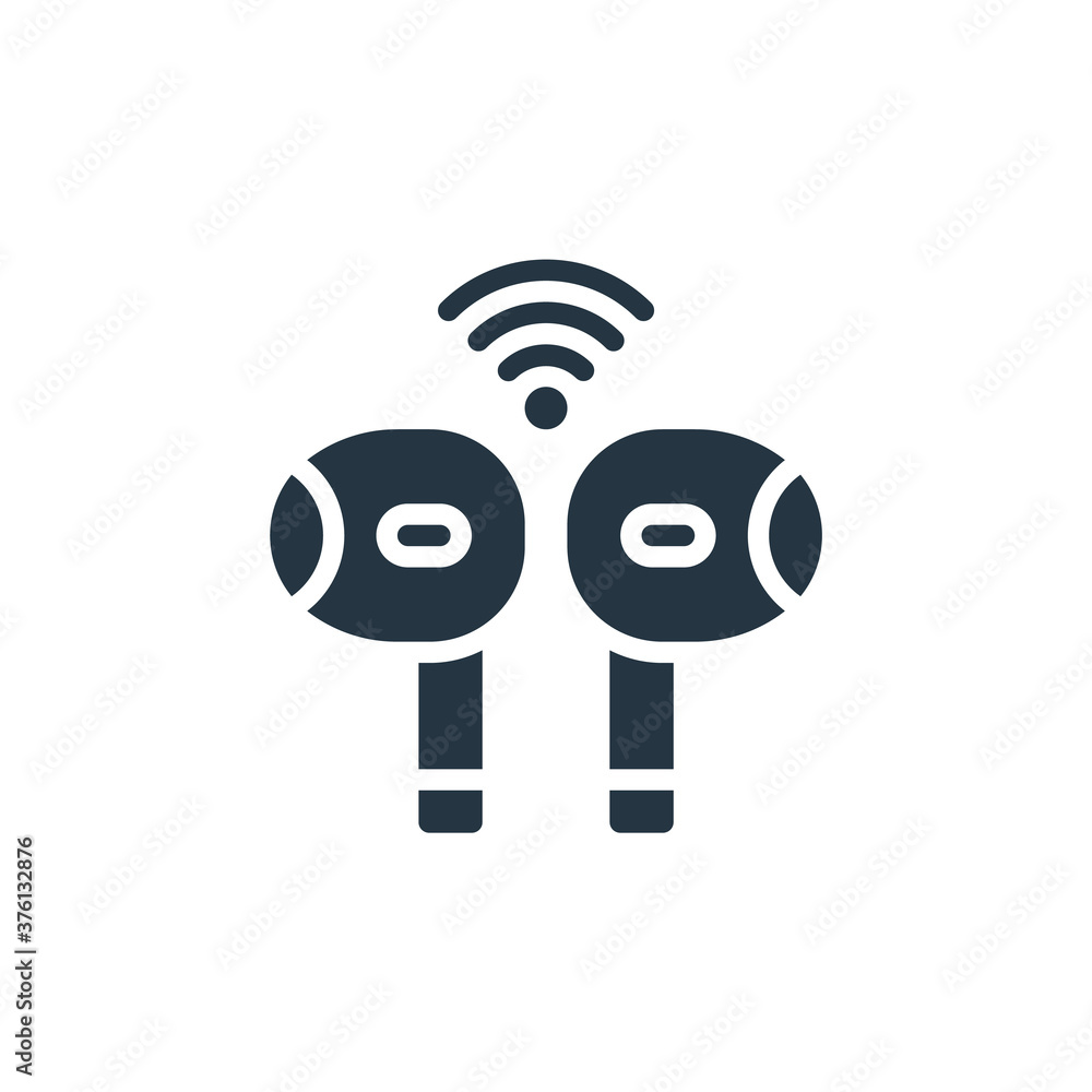airpods icon. Glyph airpods icon for website design and mobile, app ...