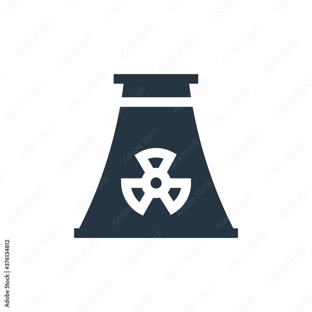 nuclear energy icon. Glyph nuclear energy icon for website design and ...