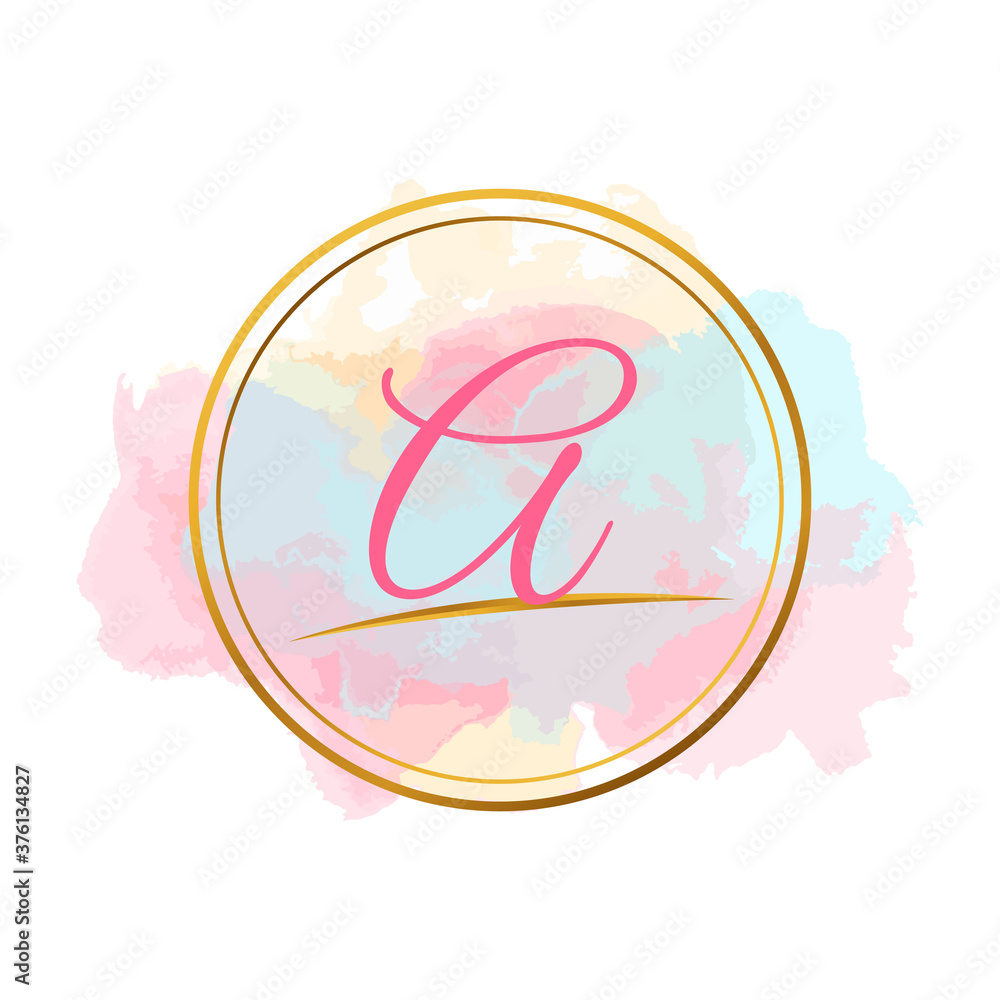 Wedding logo, elegant hand drawn, monogram logo, feminine badge ...