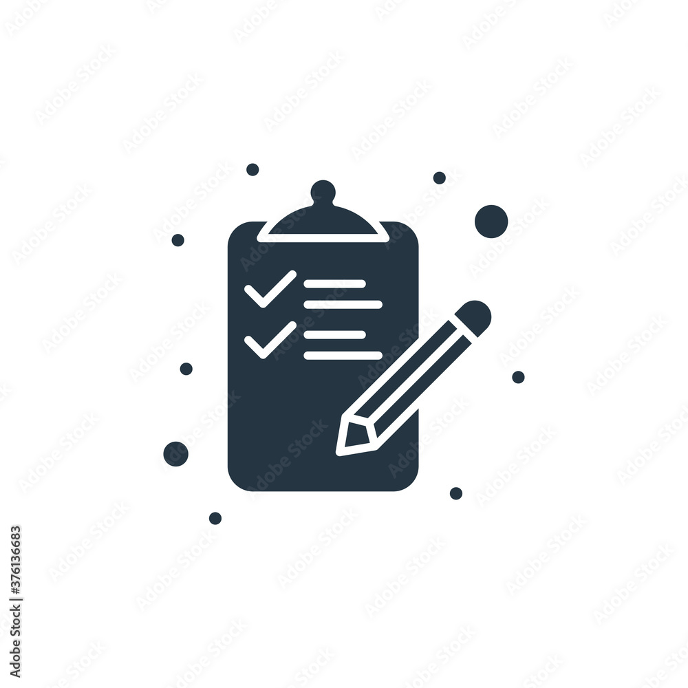 checklist icon. Glyph checklist icon for website design and mobile, app ...