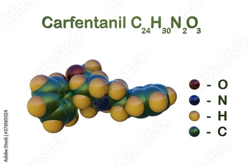 Structural chemical formula and space-filling molecular model of ...