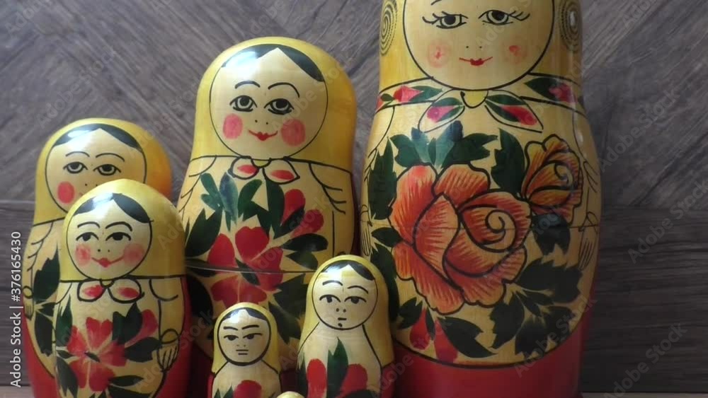 Matryoshka - Russian folding doll made of wood, inside which there are ...