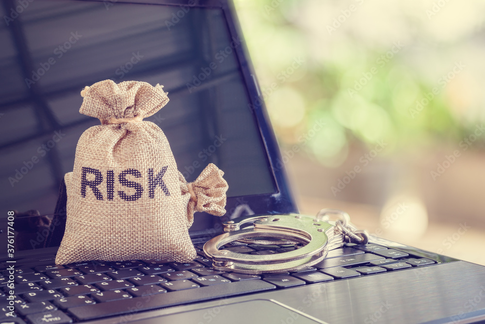 Cybersecurity risk and threat, information technology concept : Bag ...