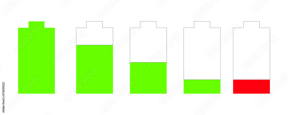 Battery charge indicator flat style trendy vector illustration ...