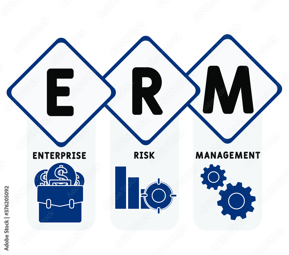 ERM - Enterprise Risk Management. business concept. Vector infographic ...