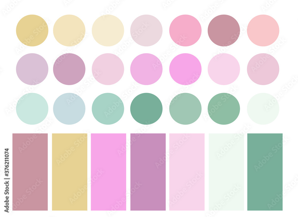 Highlights Covers. pastel pink, yellow and green palette. Stock Vector ...