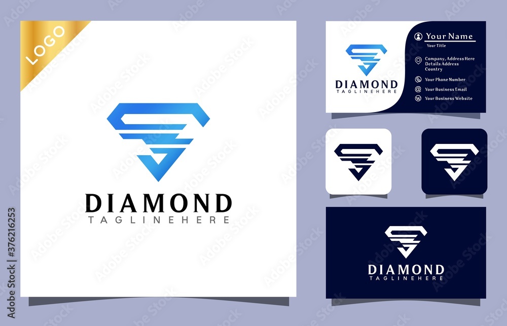 Letter S Diamond Crystal logo design inspiration vector illustration ...