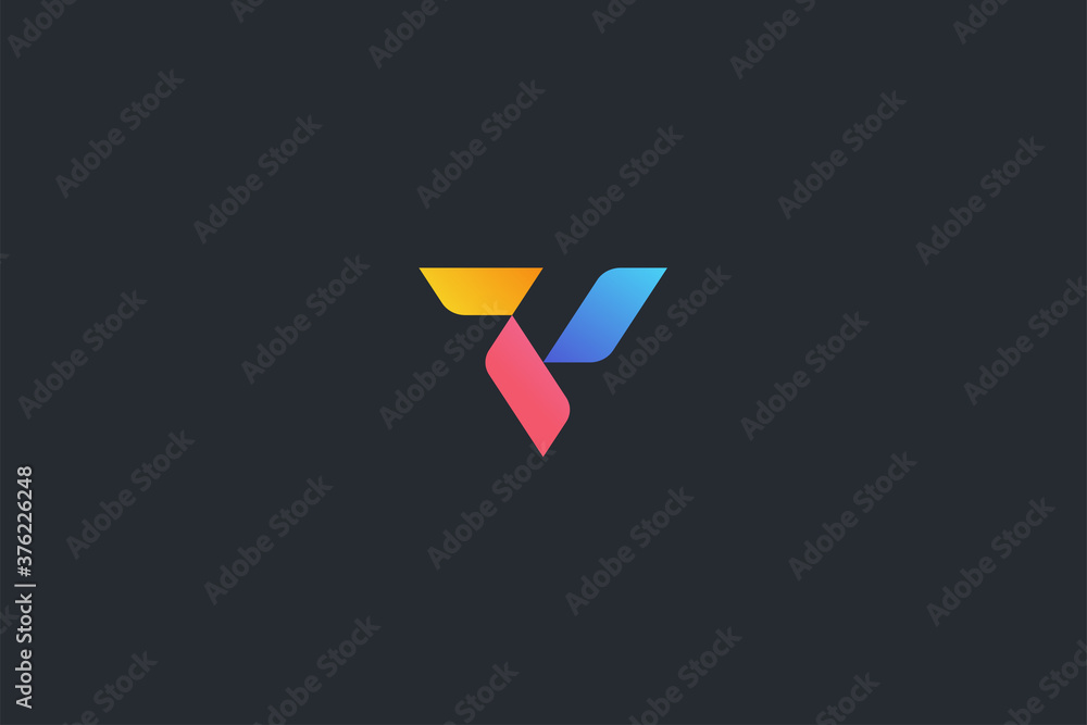 Technology Letter V Logo Template vector de Stock | Adobe Stock