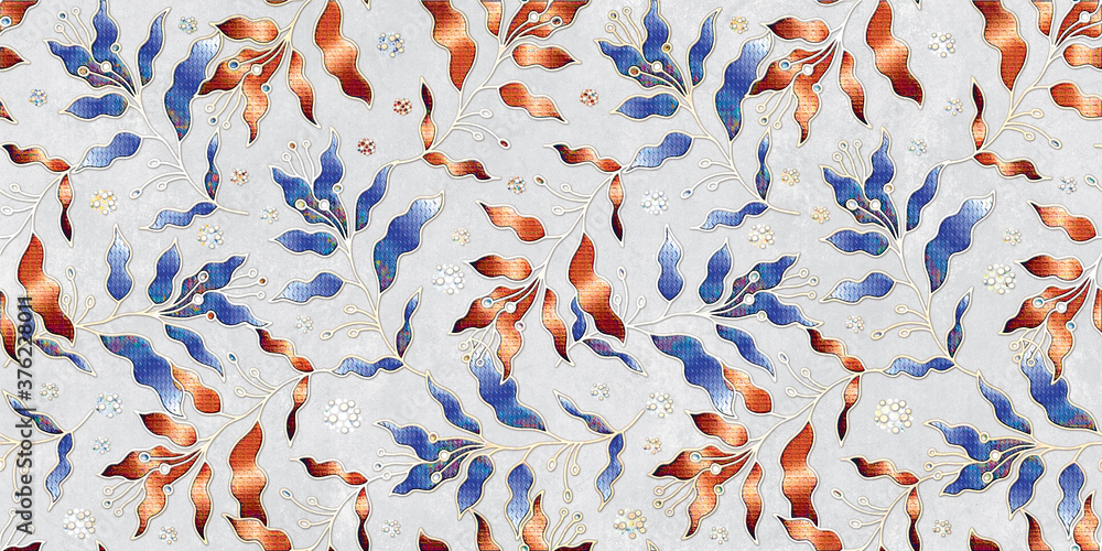 Ceramic Wall Tile Design For Home Decoration, Seamless Petals pattern ...