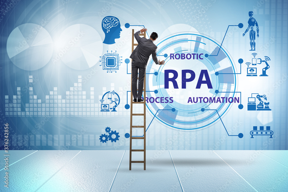 Concept of RPA - robotic process automation Stock Photo | Adobe Stock