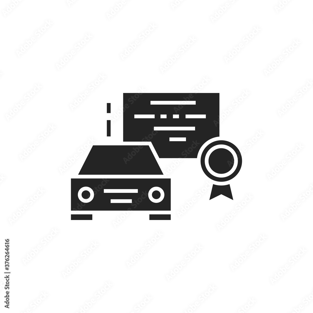 Driving school black glyph icon. Drivers education. Pictogram for web ...