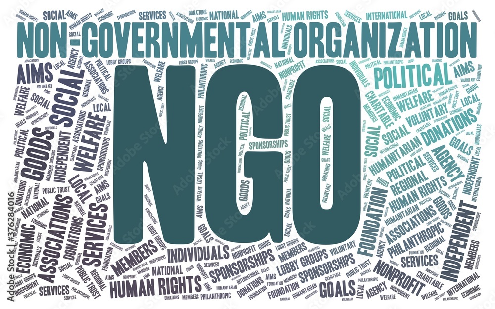 Non-governmental organization - NGO vector illustration word cloud ...