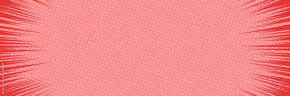 Vector simple background in comic book style with polka dot pattern and ...