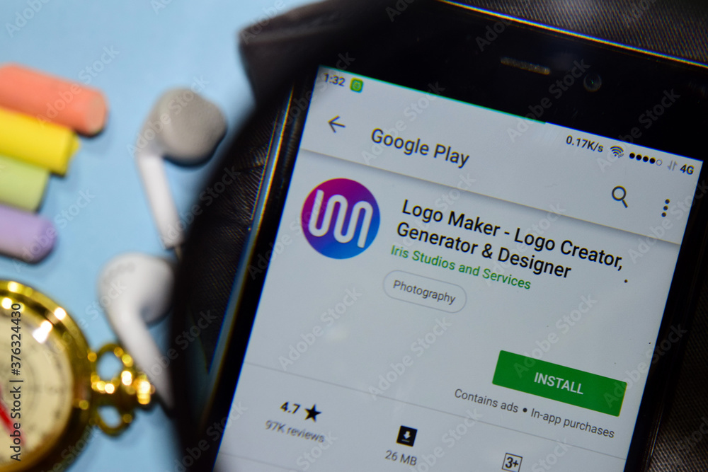 Logo Maker - Logo Creator, Generator & Designer dev app with magnifying ...