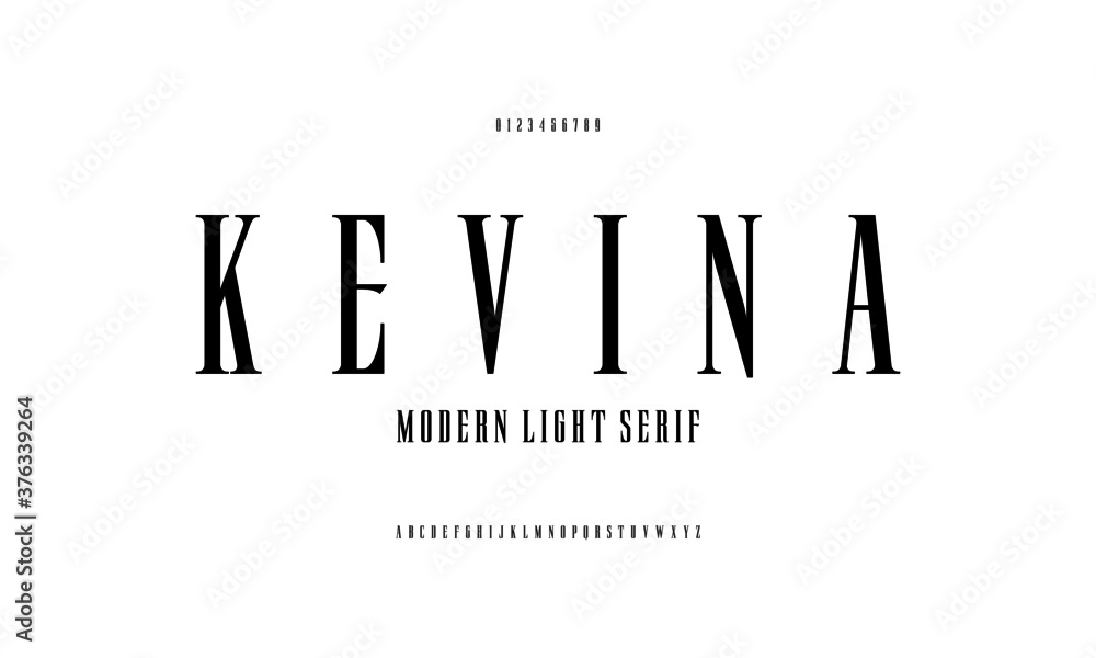 Classic thin serif font. Alphabet typography set. Vector designs. Stock ...