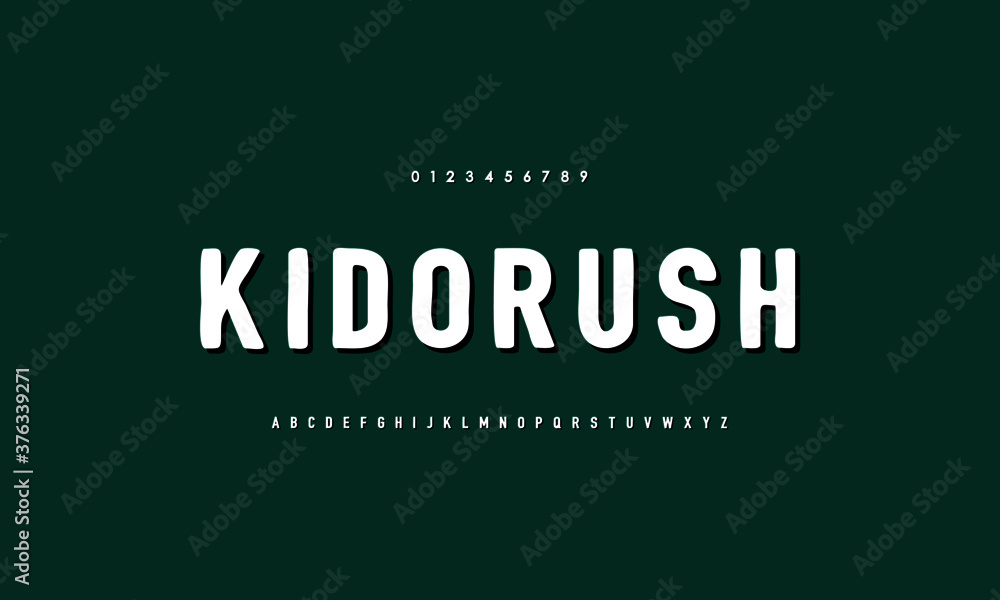 Simple and bold typography alphabet. Typeface font collection a to z ...