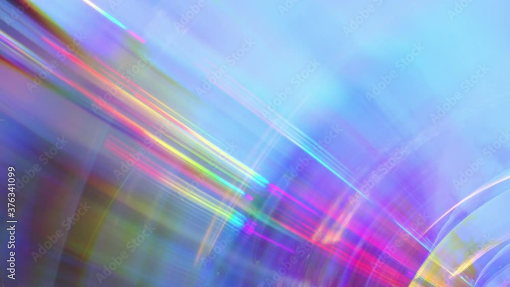 Rainbow refraction. Glass dispersion. Holographic Rainbow foil. Color ...