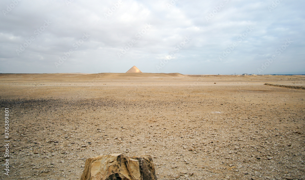 Far view Red Pyramid from Bent pyramid showing landmark architecture on ...
