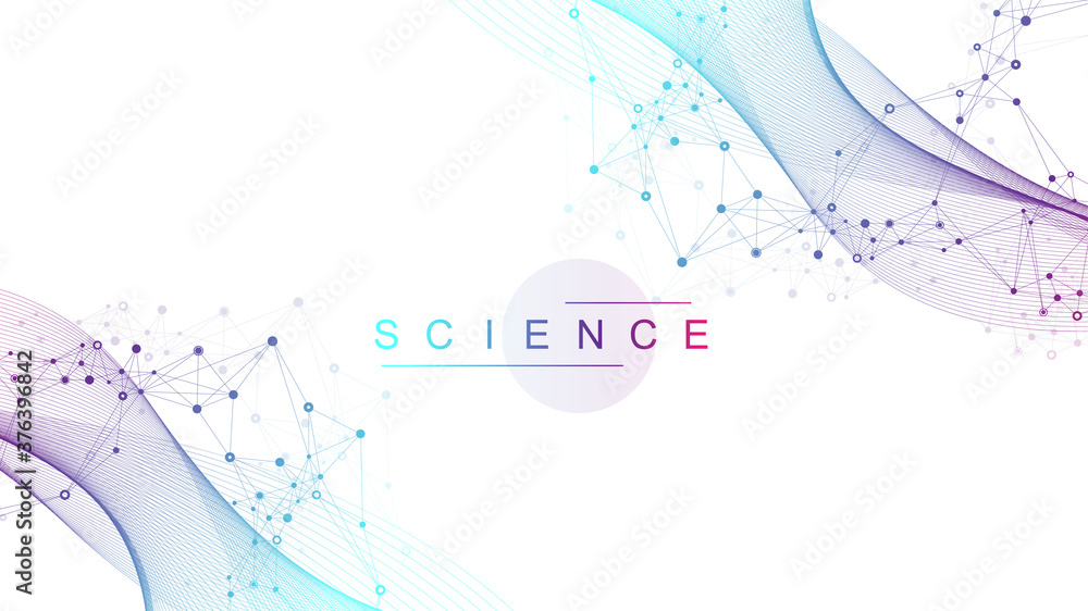 Science information banner template background. laboratory template for ...