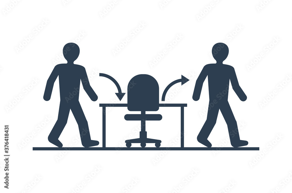 Employee turnover in human resources - act of replacing a worker with a ...