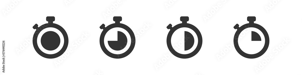 Set of Timer vector icons on transparent background.Vector Stock Vector ...