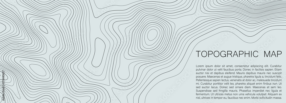 Topographic map lines background. Abstract vector illustration. Stock ...