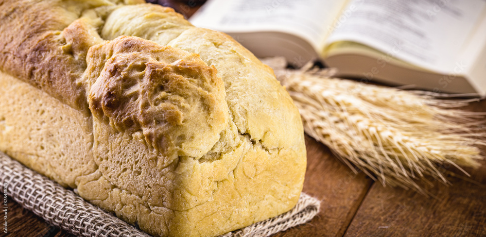 homemade bread made in the Easter and Eucharist period, called Christ ...
